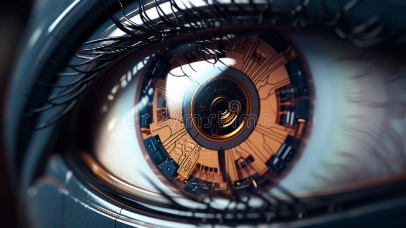 Human Eyes with Super High-tech Machines Built in , Human Enhancement ...