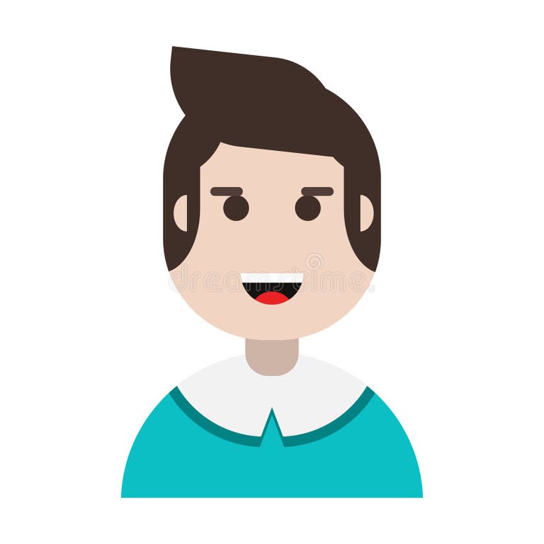 Human Avatar with Happy Face and Cozy Outfit Stock Vector ...