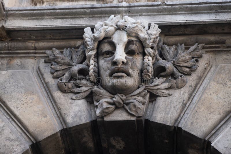 Human Face As an Element of Architecture Stock Image - Image of greece ...