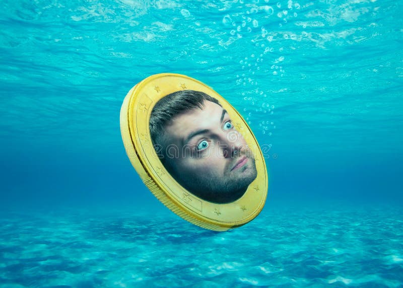 Human face in the coin stock image. Image of male, human - 68221821