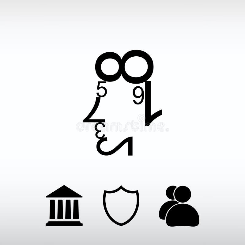 Human Face of the Data Figures. Human Face Numbers. Mathematical Stock ...