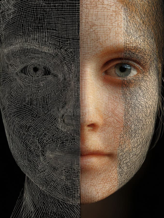 Ai Human Split Face Stock Photos - Free & Royalty-Free Stock Photos ...