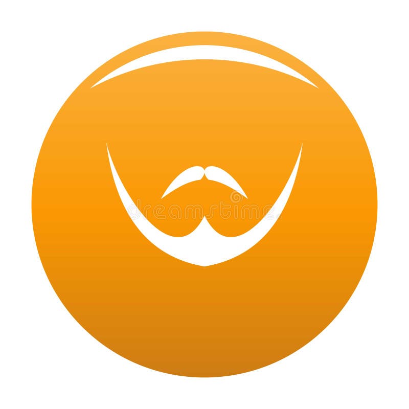 Human Face Icon Vector Orange Stock Vector - Illustration of male ...