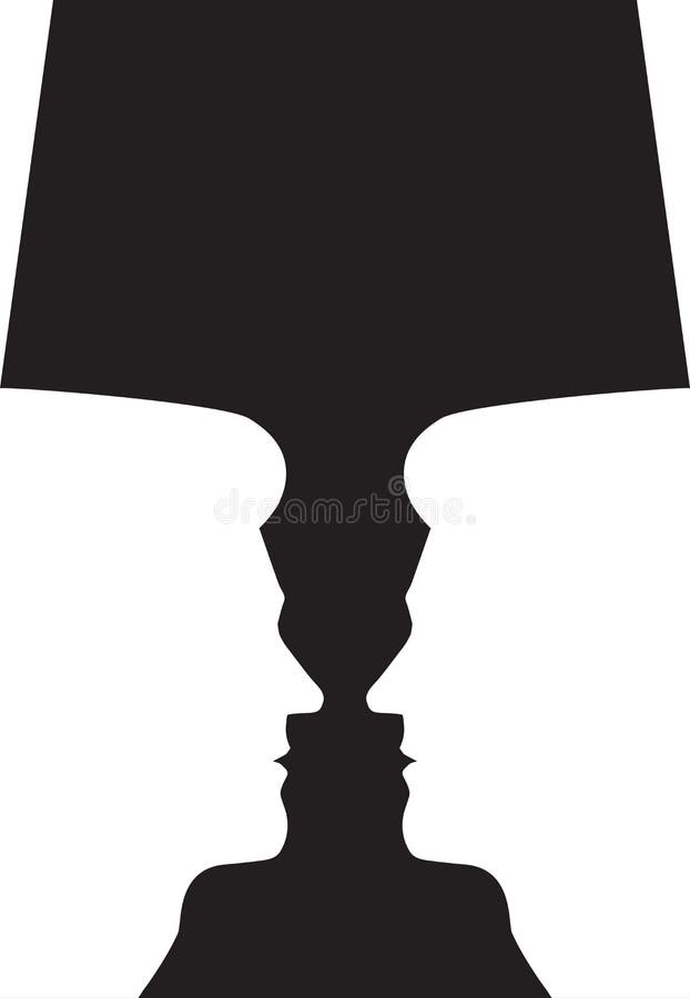 Human Face Lamp in Silhouette Stock Vector - Illustration of human ...