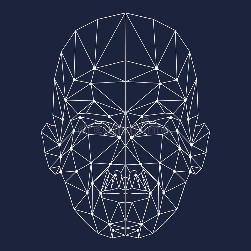 Human Face Low Poly Illustration Stock Vector - Illustration of digital ...