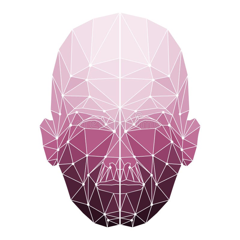 Human Face Low Poly Illustration Stock Vector - Illustration of mesh ...