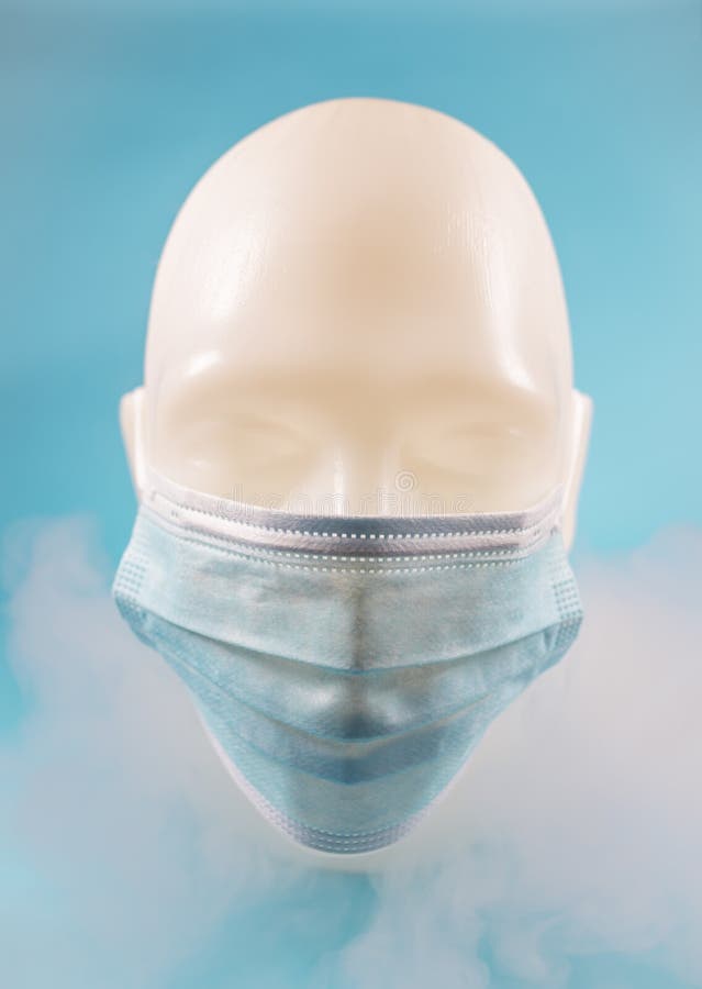 Human Face with a Mask Covered in Smoke Stock Image - Image of ...