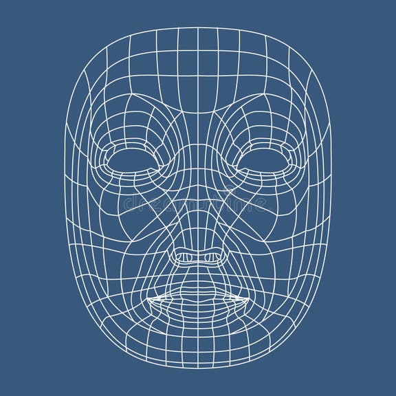 Face Scan Mesh Stock Illustrations – 286 Face Scan Mesh Stock ...