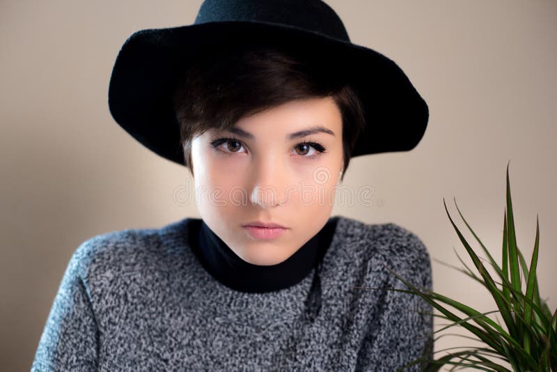 Human Face Neutral Expression of Pretty Young Woman Stock Image - Image ...