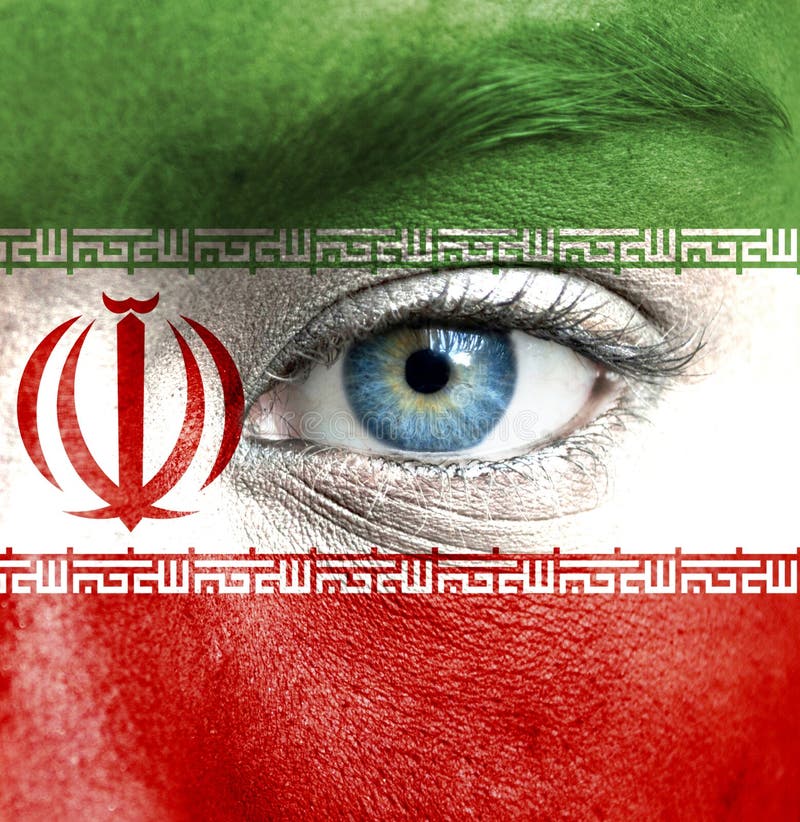 Human Face Painted Flag Iran Stock Photos - Free & Royalty-Free Stock ...