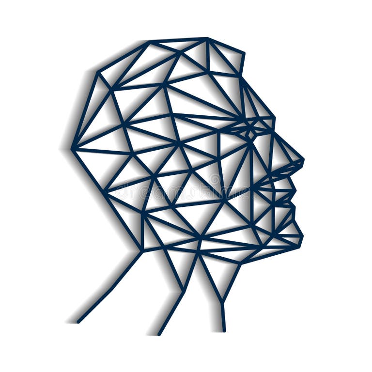 Human Face from Polygons Vector Illustration Stock Vector ...