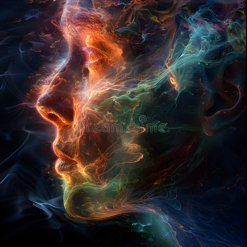 A Human Face Strong Shadows Beautiful Colors and Light Ai Generated ...