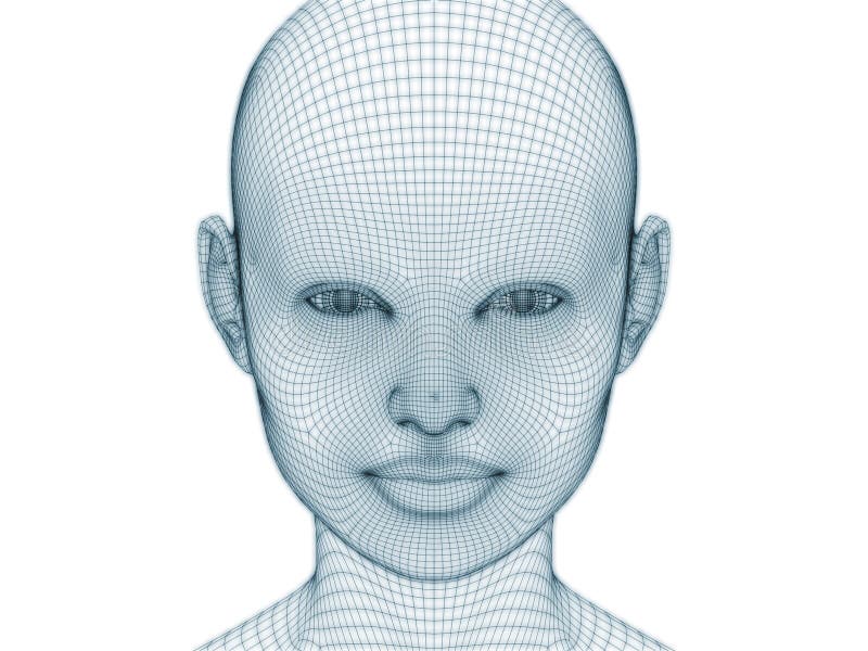Human Face Wire Mesh stock illustration. Illustration of face - 191633392