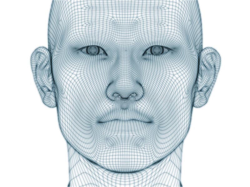 Human Face Wire Mesh stock illustration. Illustration of face - 223932276