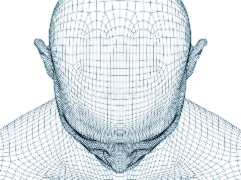 Human Face Wire Mesh stock illustration. Illustration of wire - 224659041