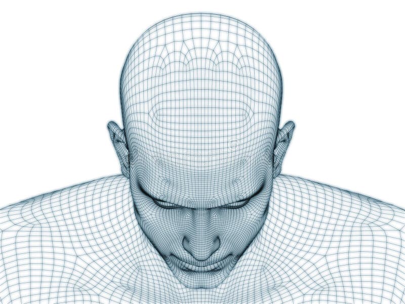 Human Face Wire Mesh stock illustration. Illustration of head - 226644452