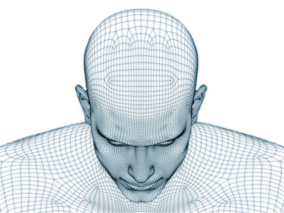 Human Face Wire Mesh stock illustration. Illustration of head - 226644452