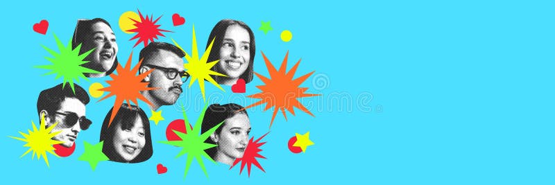 Human Faces with Different Emotions, Interacting through Vibrant Visual ...