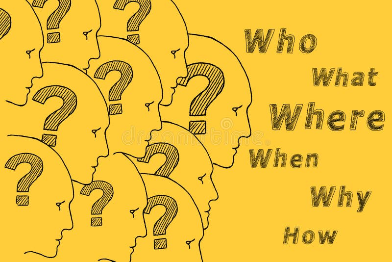 What, Where, Who, Why, when, How. Stock Image - Image of drawn, problem ... What, Where, Who, Why, when, How. Stock Image - Image of drawn, problem ...