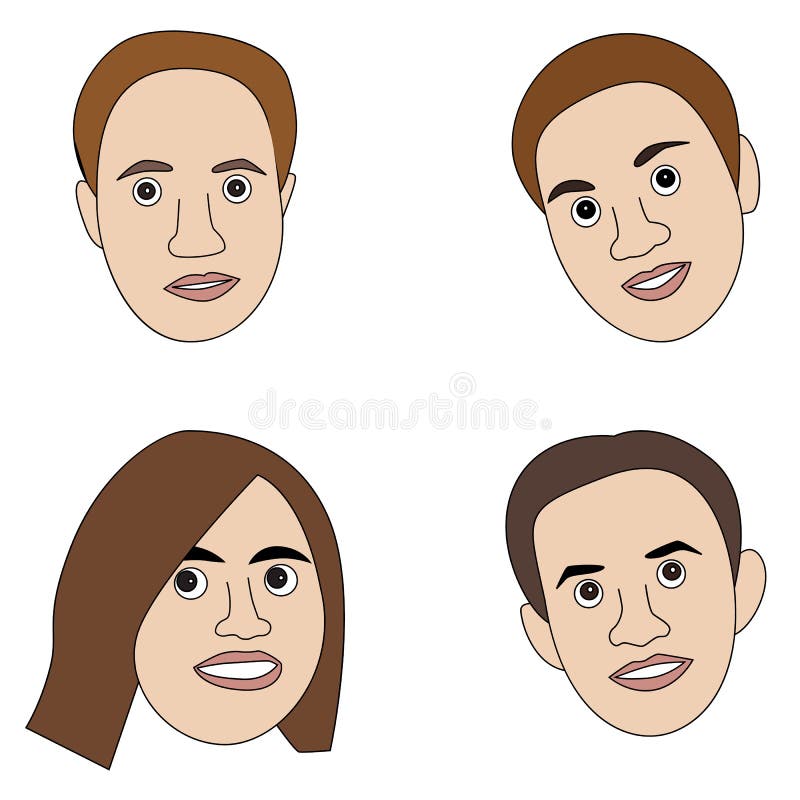 Human Faces stock vector. Illustration of person, asian - 41436973