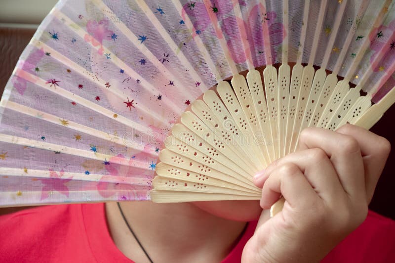 Human with fan stock photo. Image of close, hand, dodge - 57985530