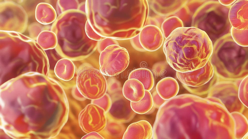 Human Fat Body Tissue Under Microscope View for Physiology Education ...