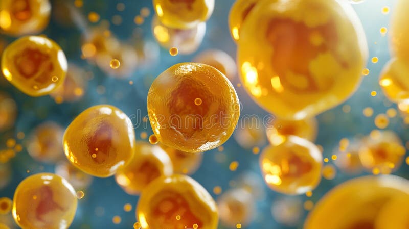 Human Fat Body Tissue Under Microscope View for Physiology Education ...