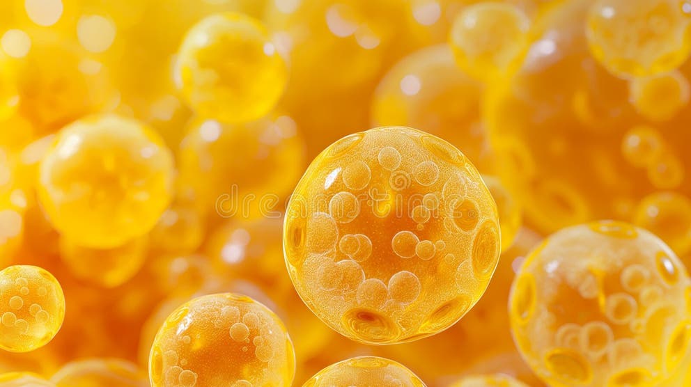 Human Fat Body Tissue Under Microscope View for Physiology Education ...