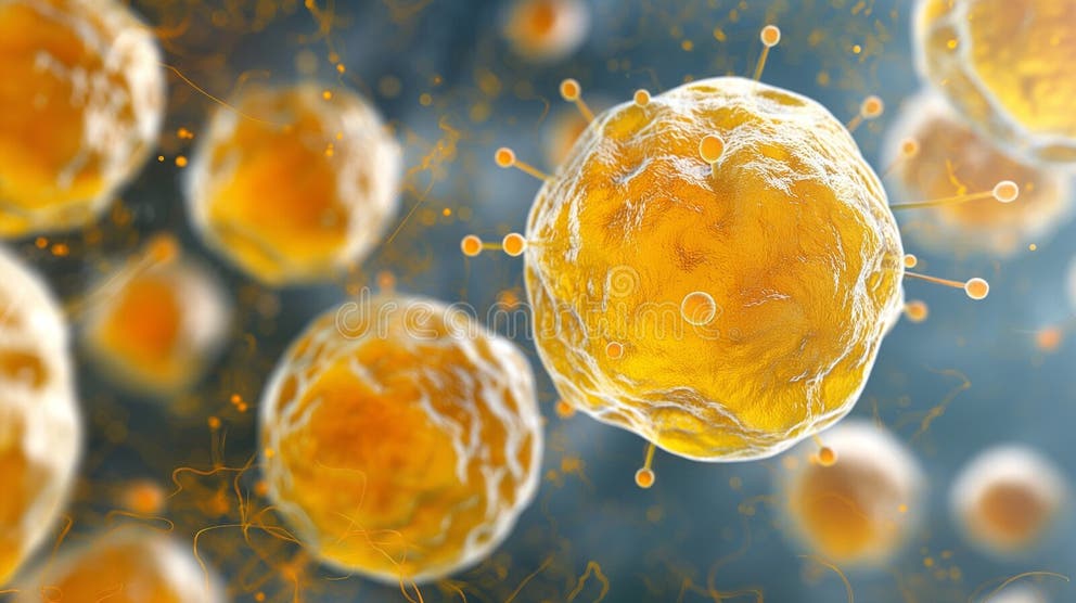 Human Fat Body Tissue Under Microscope View for Physiology Education ...