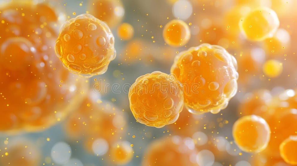 Human Fat Body Tissue Under Microscope View for Physiology Education ...