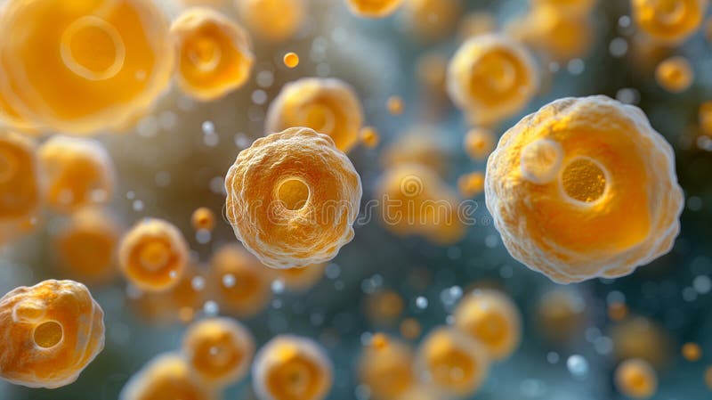 Human Fat Body Tissue Under Microscope View for Physiology Education ...