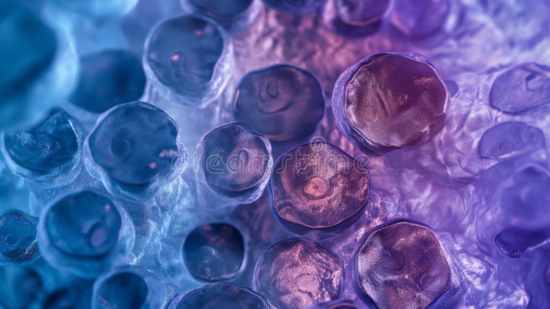 Human Fat Body Tissue Under Microscope View for Physiology Education ...