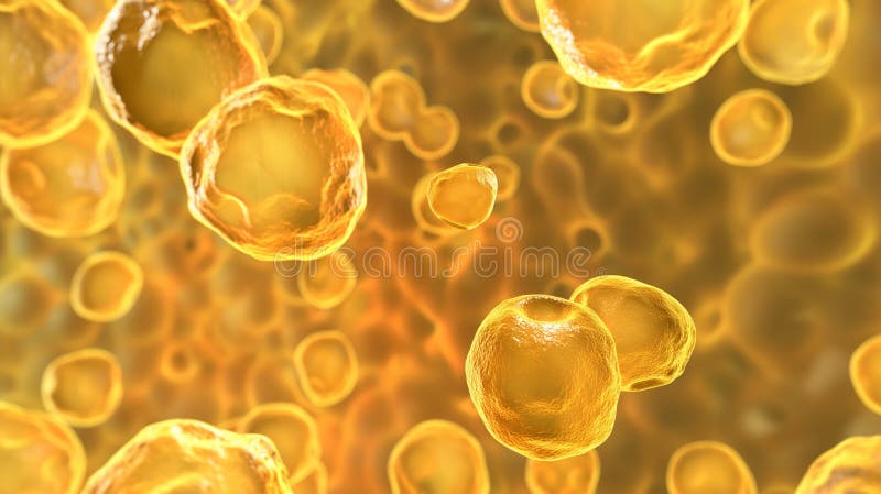 Human Fat Body Tissue Under Microscope View for Physiology Education ...