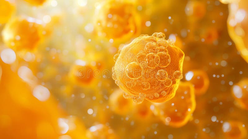 Human Fat Body Tissue Under Microscope View for Physiology Education ...