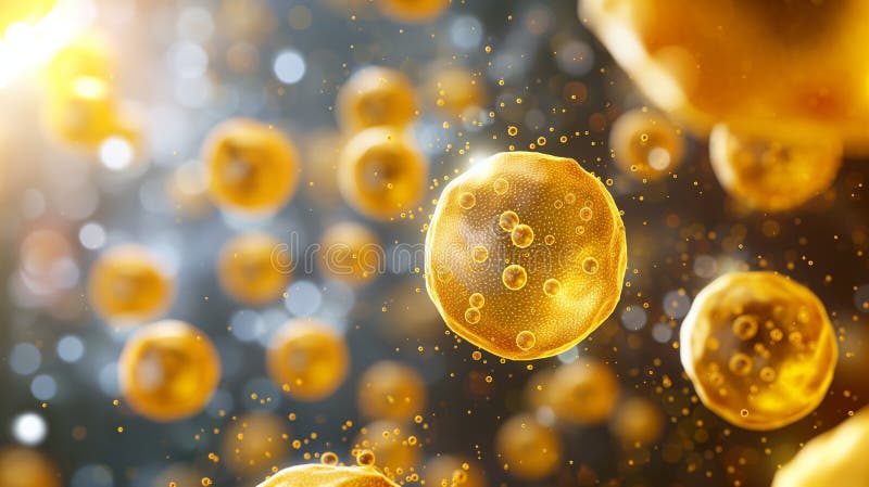 Human Fat Body Tissue Under Microscope View for Physiology Education ...