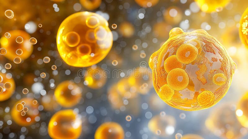 Human Fat Body Tissue Under Microscope View for Physiology Education ...