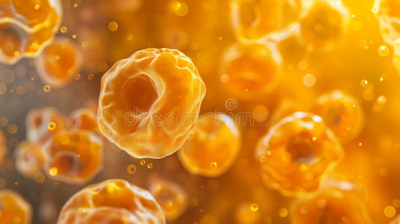 Human Fat Body Tissue Under Microscope View for Physiology Education ...