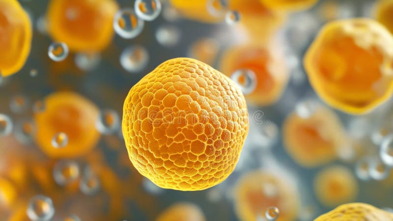 Human Fat Body Tissue Under Microscope View for Physiology Education ...