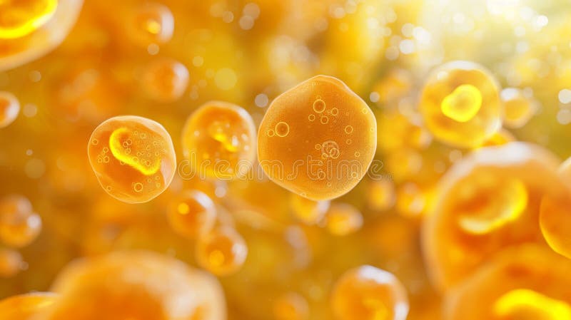 Human Fat Body Tissue Under Microscope View for Physiology Education ...