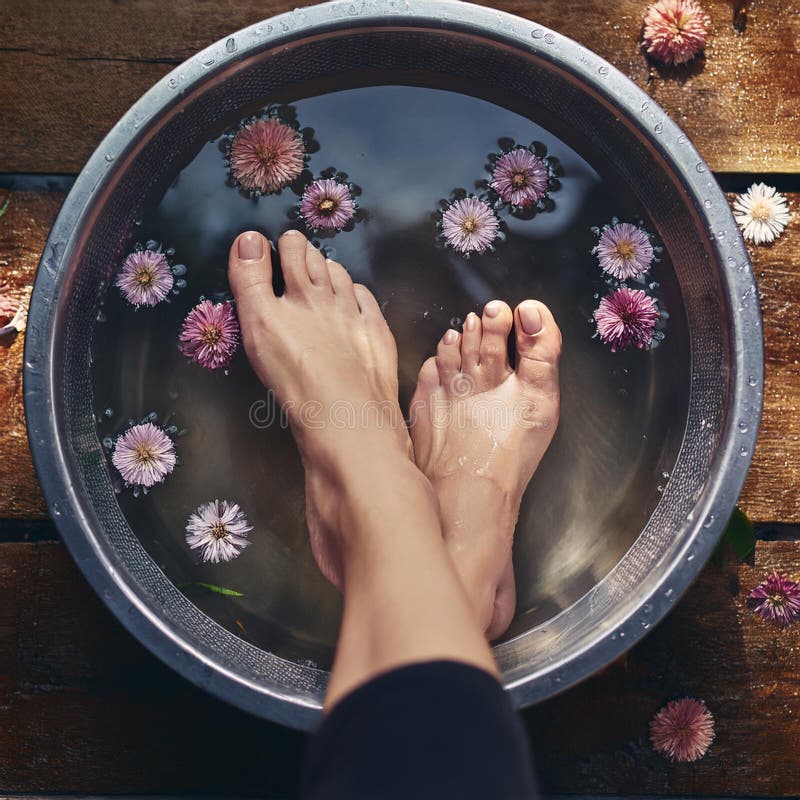 Human Feet in a Basin, AI Generated Stock Illustration - Illustration ...