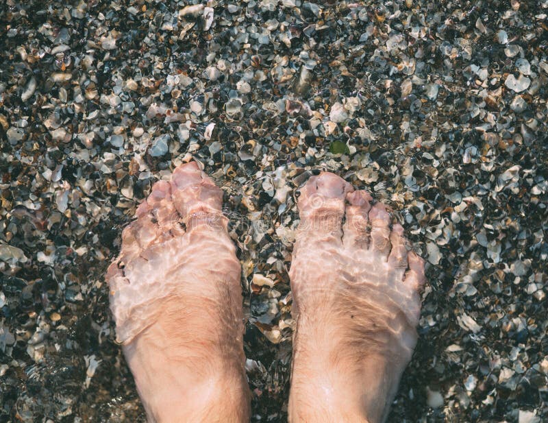 Human Feet Clear Water Sea Pebbles Stock Photos - Free & Royalty-Free ...