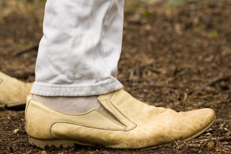 Human feet leather boots stock photo. Image of feet, pants - 21459558
