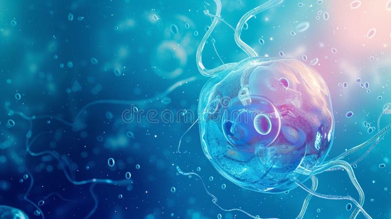 Human Fertility Egg Sperm Reproductive Background Stock Photo - Image ...