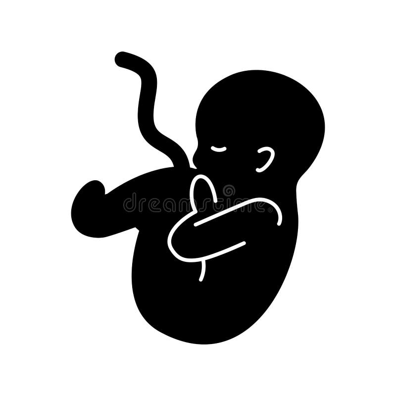 Human fetus isolated icon stock vector. Illustration of design - 96074632