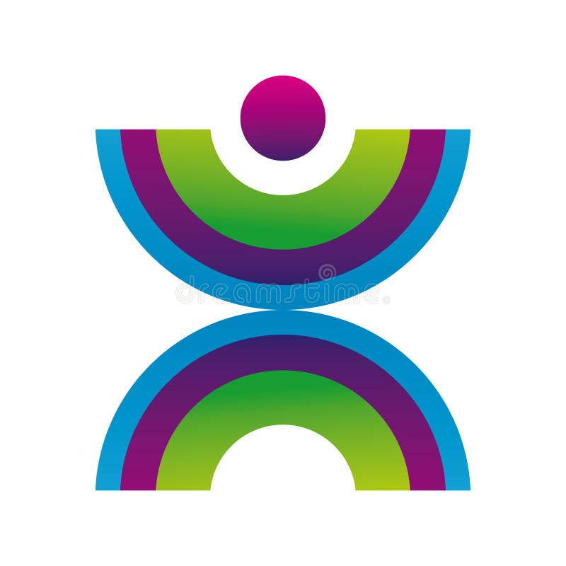 Human Figure Company Logo Colorful Design Icon Stock Vector ...