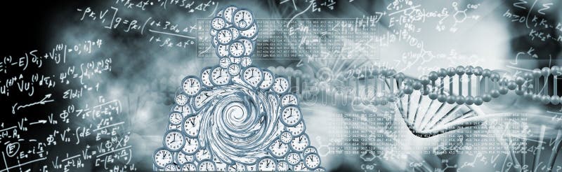 Human Figure Consisting of Dials Showing Different Times Stock ...