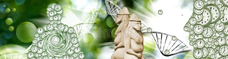 Human Figure Consisting of Dials Showing Different Times Stock Photo ...