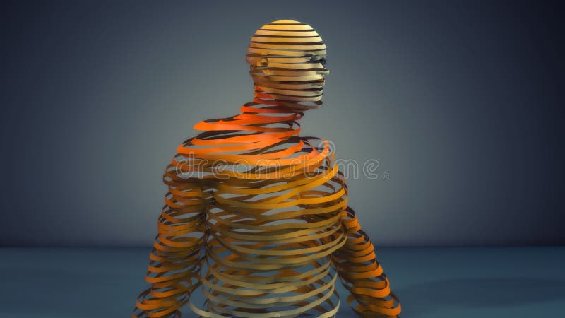 Human Figure Cut into Slices Stock Illustration - Illustration of ...