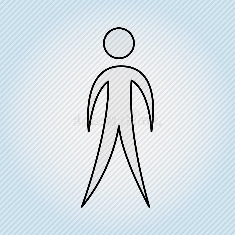 Human Figure Silhouette Icon Stock Vector - Illustration of background ...