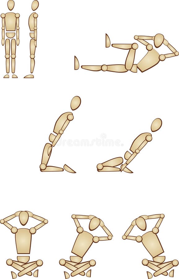 Girl doing exercises stock vector. Illustration of practise - 7061085